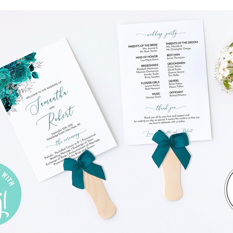 Wedding Fan Template - Etsy