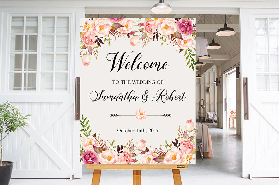Wedding Welcome Signwedding Decoration Printable Wedding | Etsy