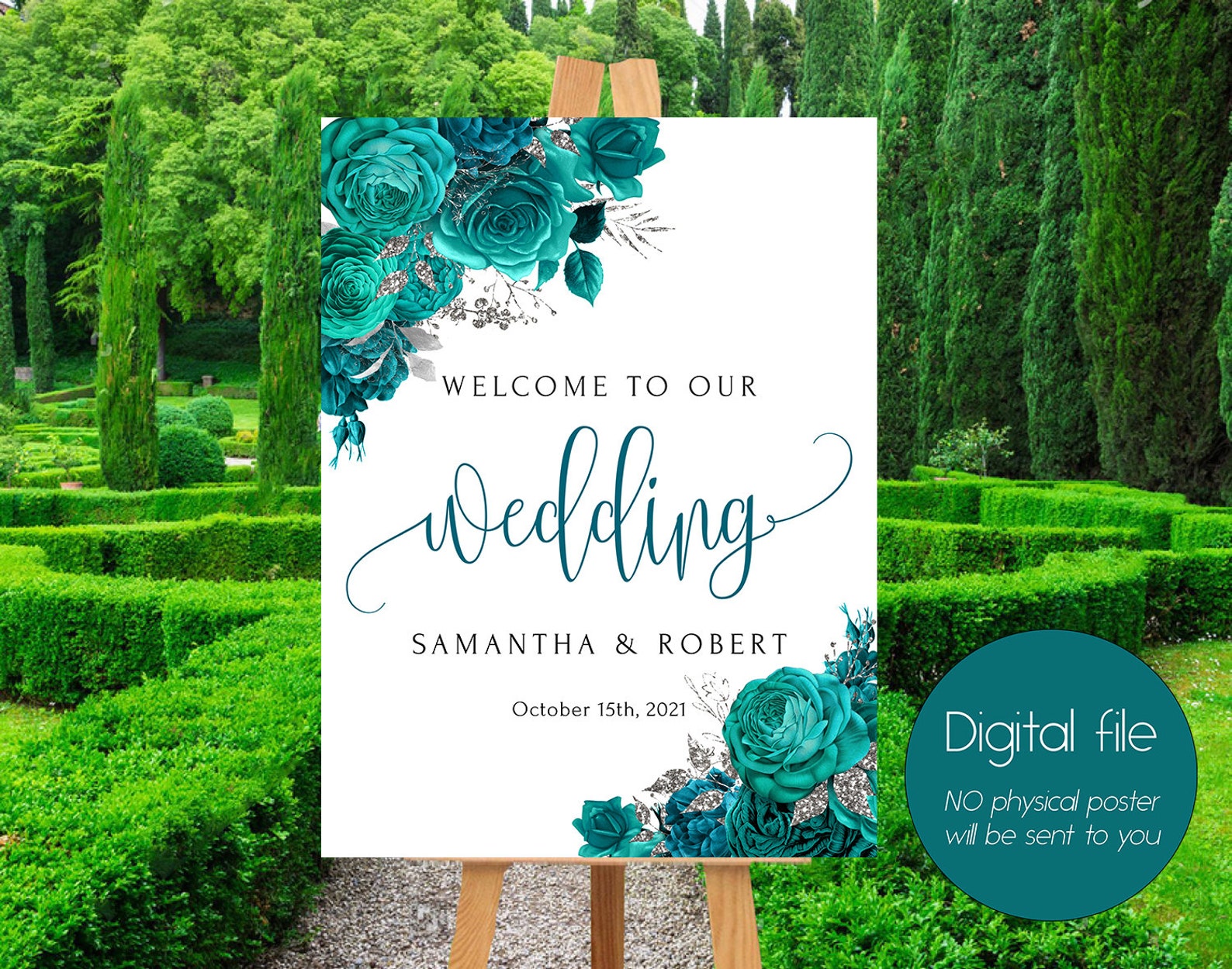 Teal Green Welcome Sign Welcome Sign Welcome Template Teal - Etsy
