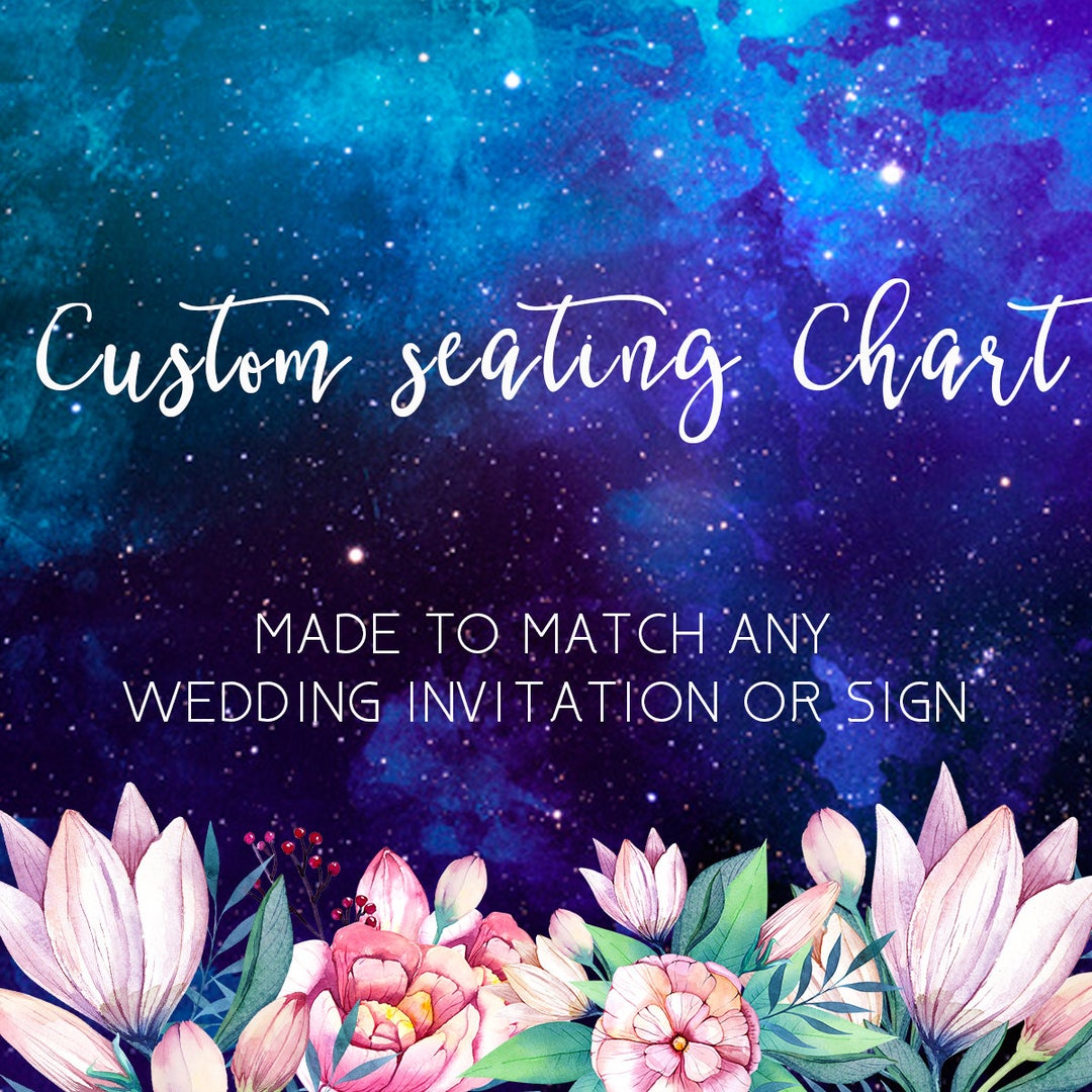 CUSTOM SEATING CHART, Add on Seating Chart Matching Any Invitation ...