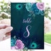 Teal Wedding Table Numbers,peacock Theme Table Numbers,teal Blush Table ...