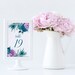 Teal Wedding Table Numbers,peacock Theme Table Numbers,teal Blush Table ...