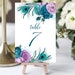 Teal Wedding Table Numbers,peacock Theme Table Numbers,teal Blush Table ...