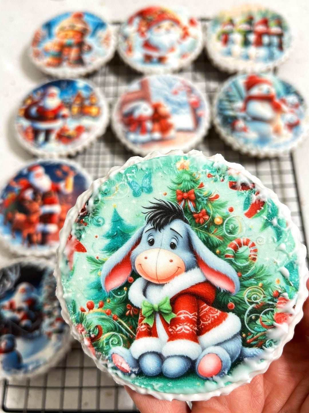 CHRISTMAS Royal Icing GINGERBREAD COOKIES Decorated With Custom Edible ...
