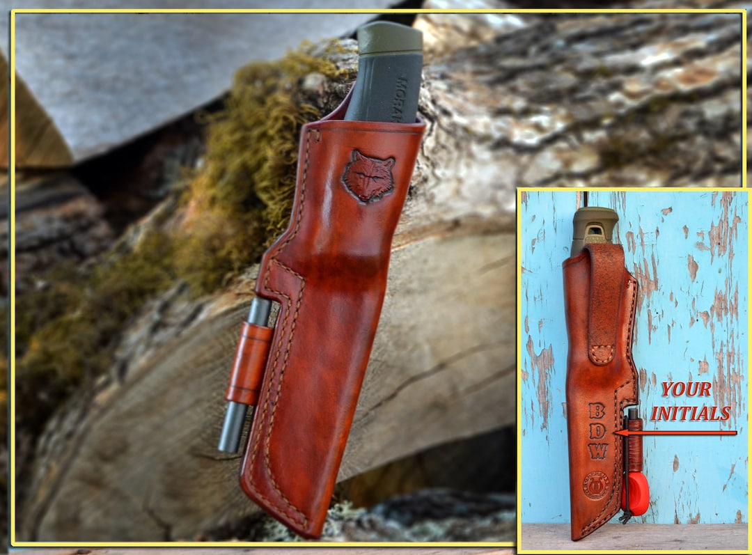 HANDMADE Leather Morakniv Sheath. With Firesteel Loop. Custom ...