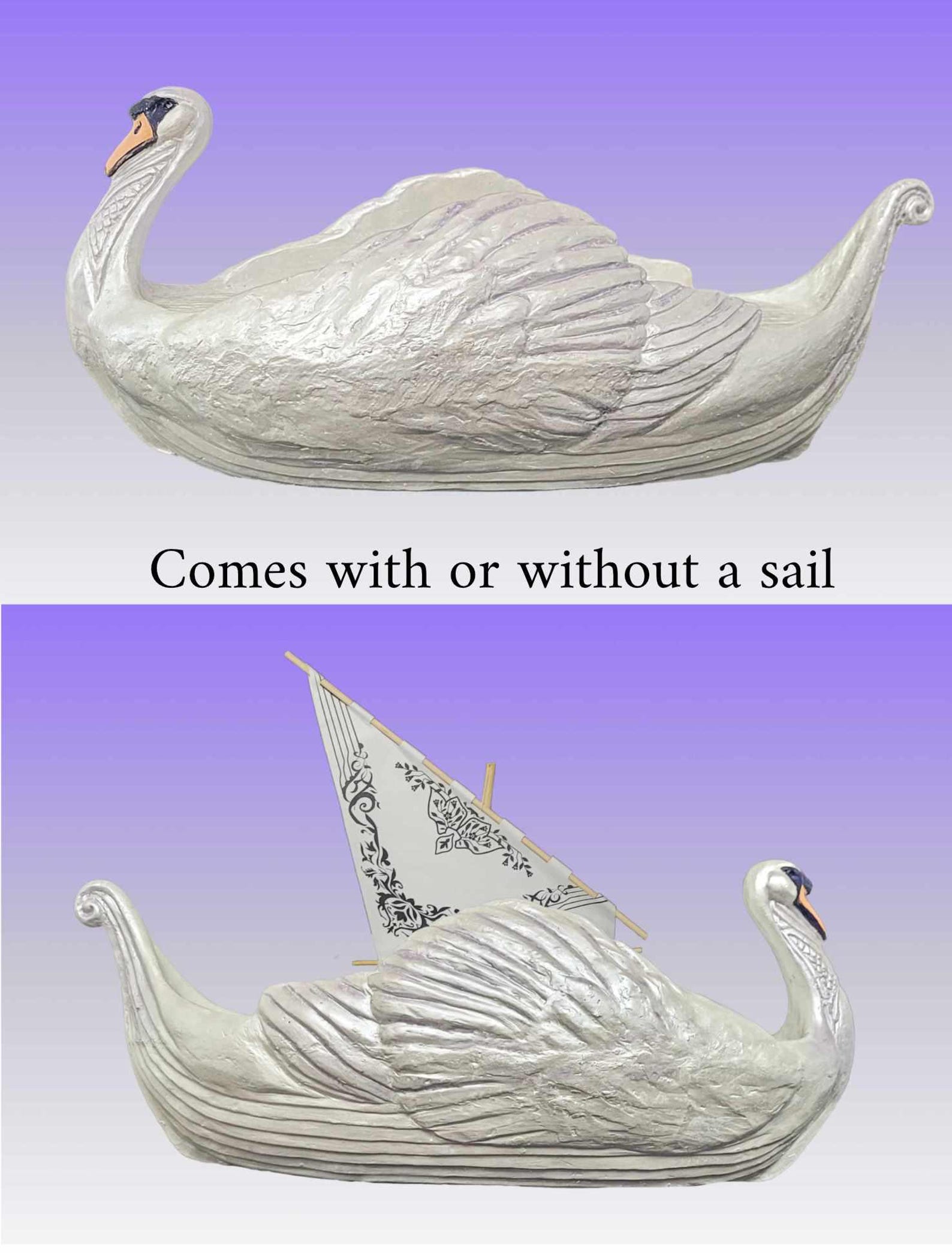 Beautiful Swan Urn, Swan Boat Urn, Biodegradable Urn for Mom, Viking ...