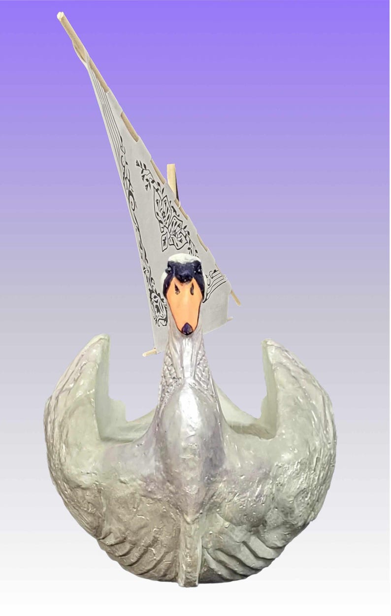 Beautiful Swan Urn, Swan Boat Urn, Biodegradable Urn for Mom, Viking ...