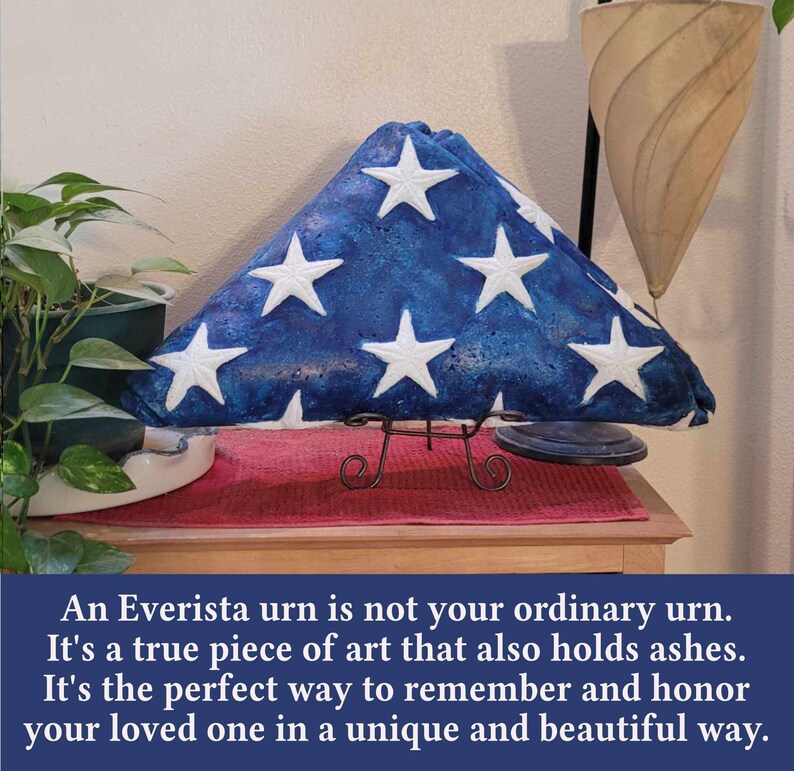 Biodegradable American Flag Urn Patriotic Flag Urn for Land or Water ...