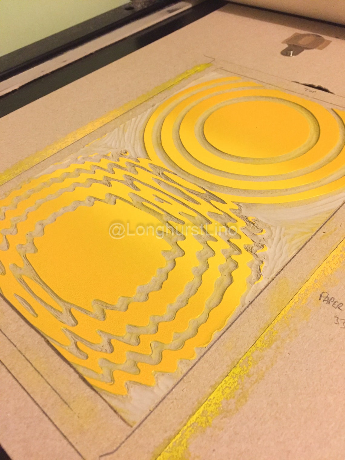 Reflection - Linocut, Original Reduction Linoprint, Hand Printed, Gift ...