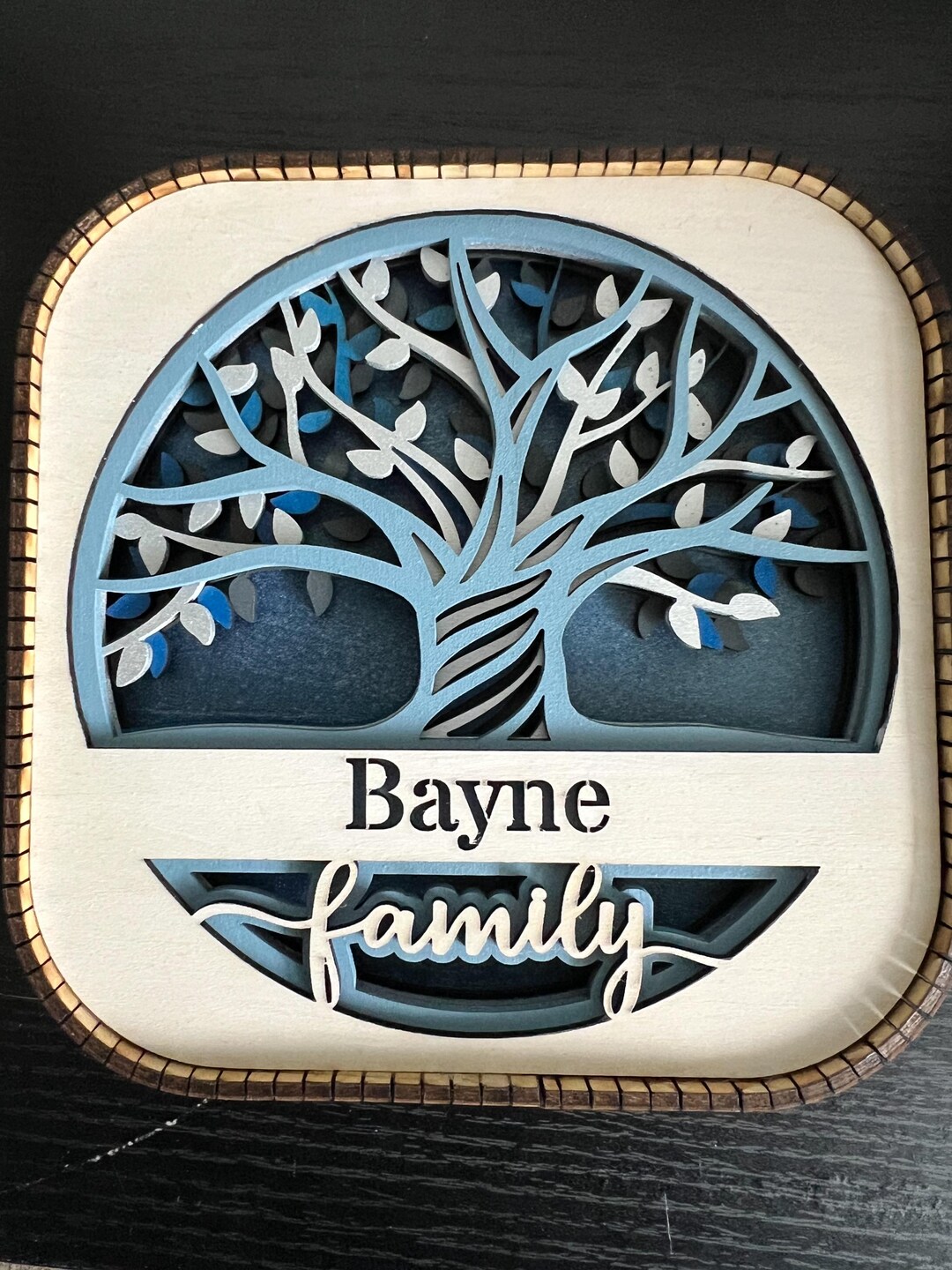 Personalized Family Tree Shadow Box for Wedding / Anniversary ...