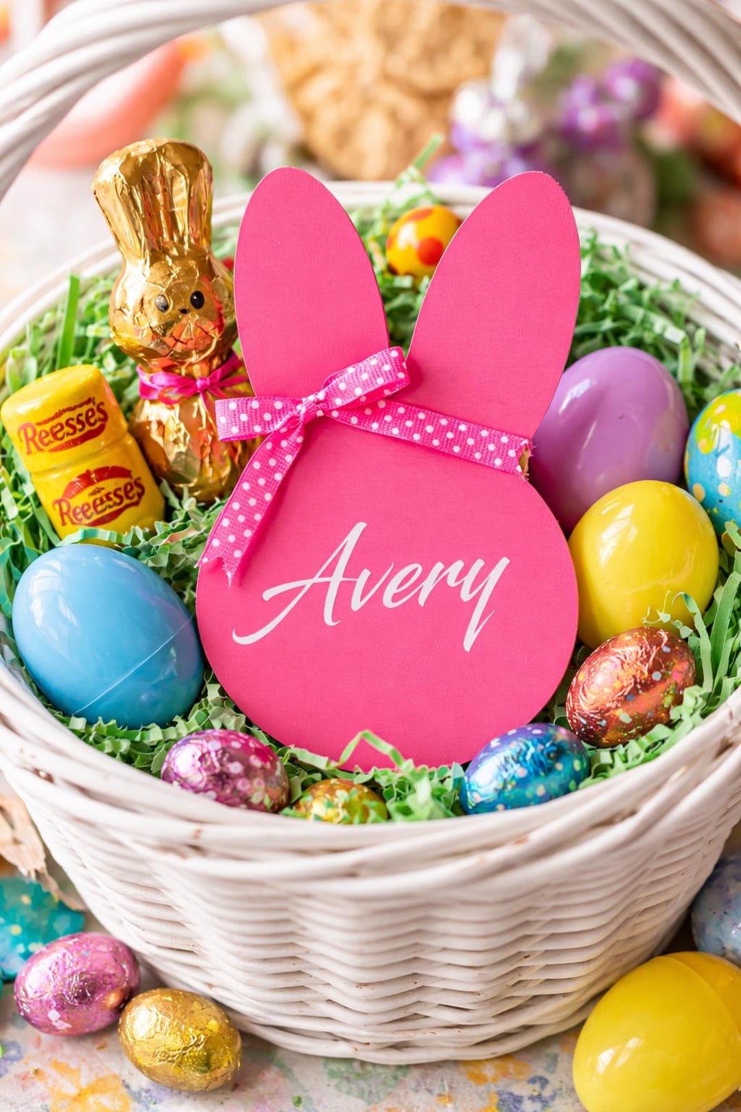 Personalized Easter Basket Bunny - Etsy