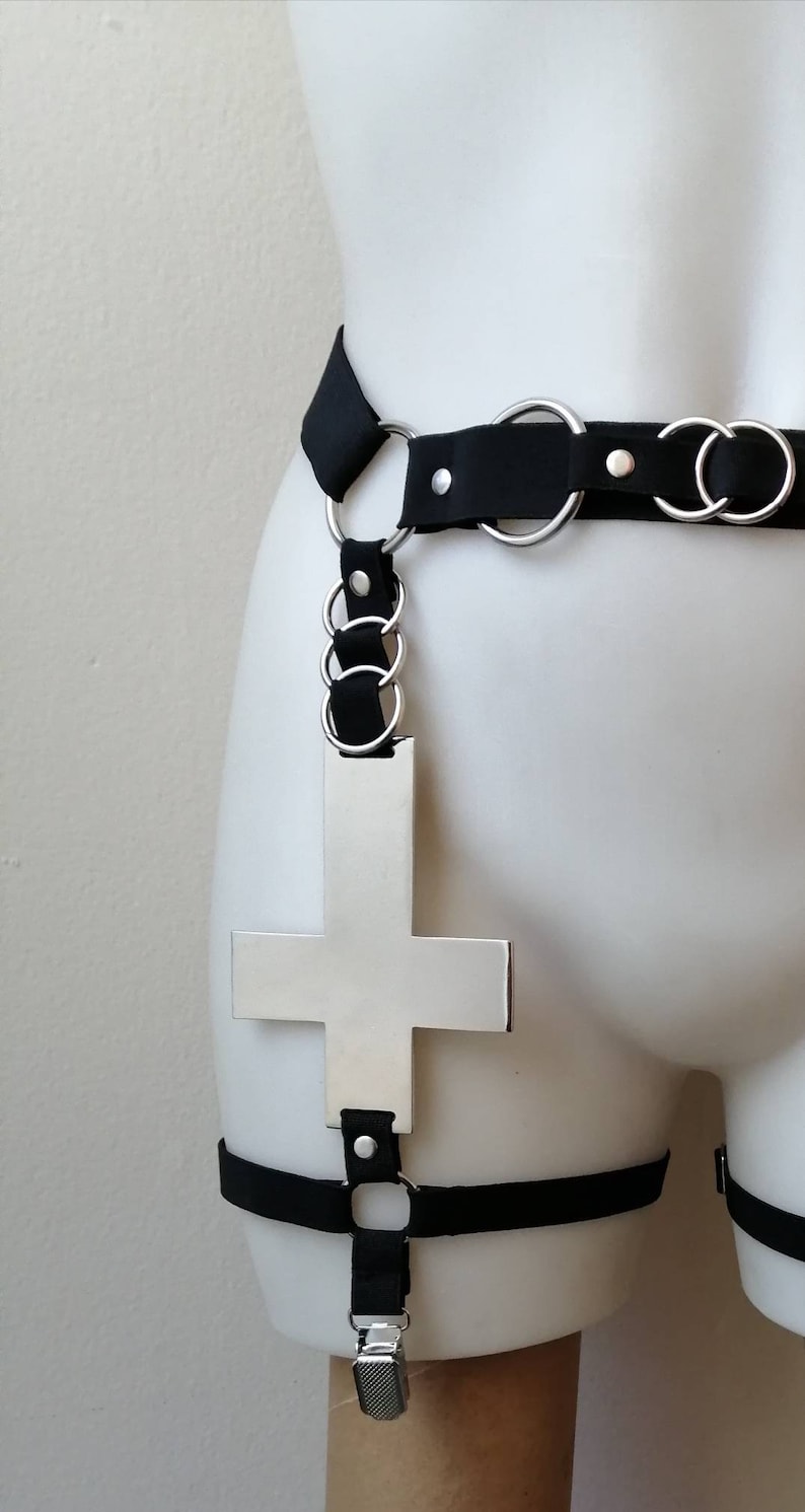 Inverted Metal Cross Garters - Etsy