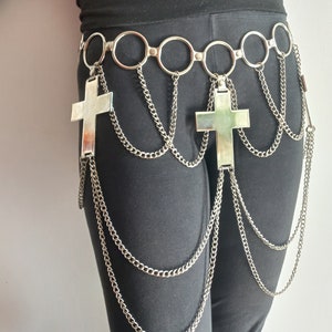 Chain Belt ( Cross,ankh Cross,pentagram,sigil) - Etsy
