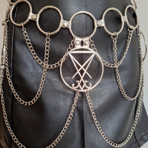 Chain Belt ( Cross,ankh Cross,pentagram,sigil) - Etsy