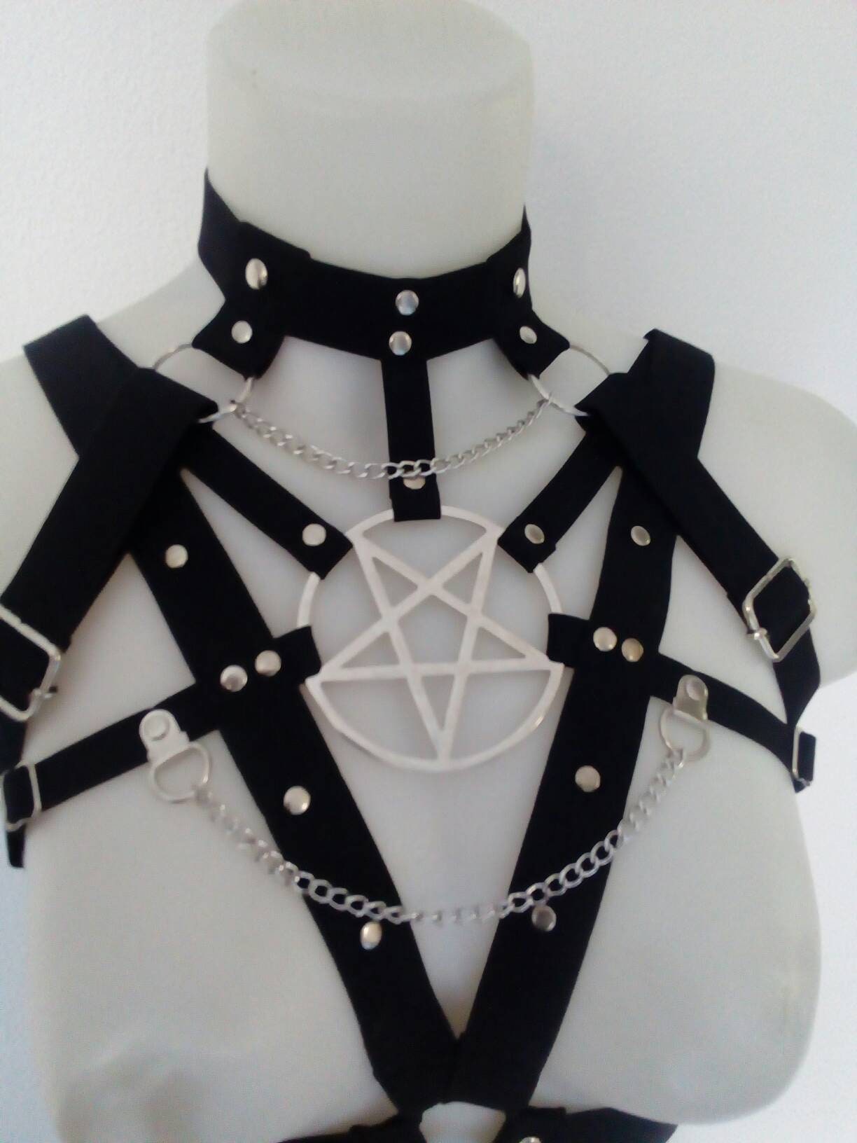 Large Metal Pentagram Harness - Etsy