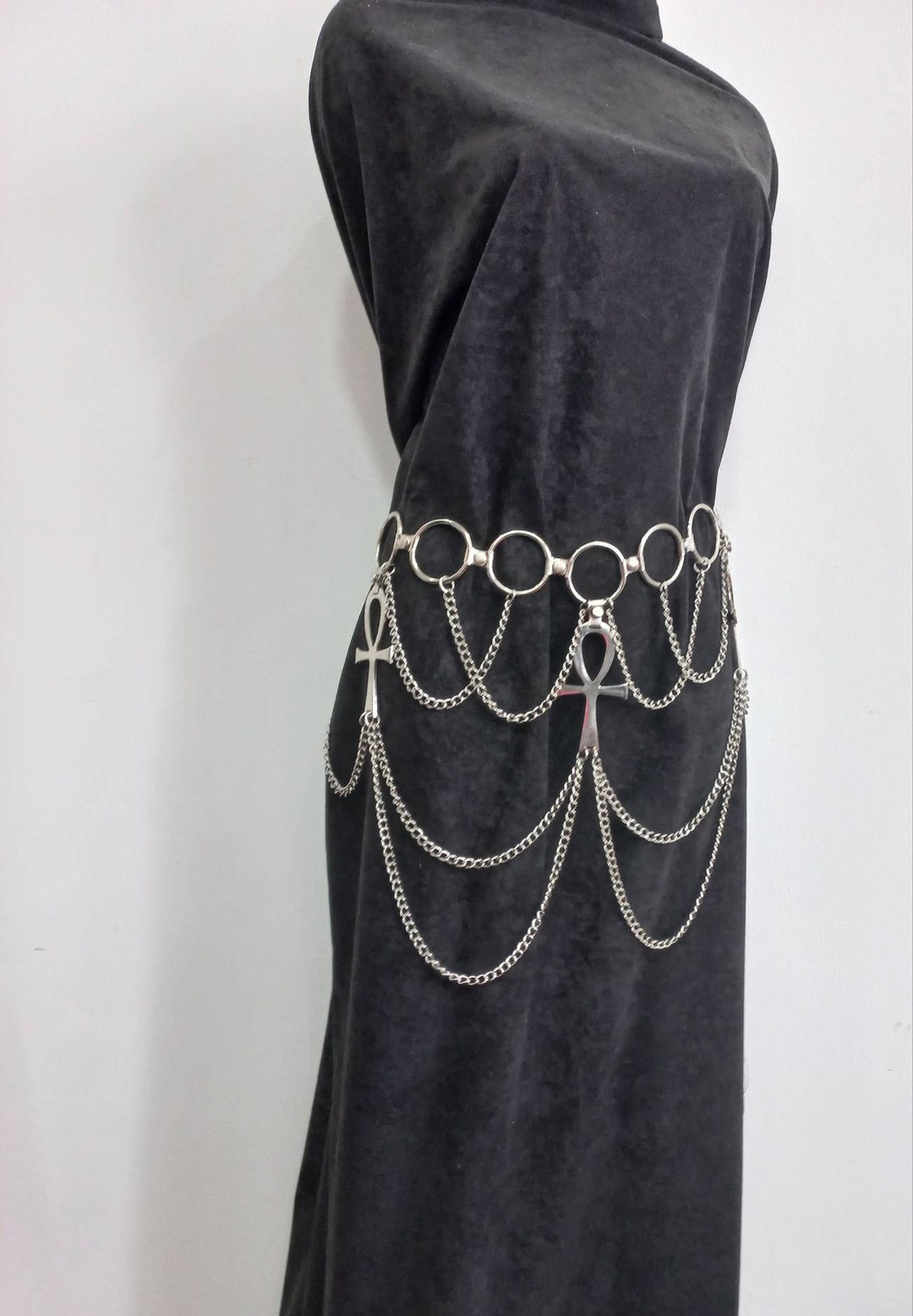 Chain Belt Cross,ankh Cross,pentagram,sigil - Etsy