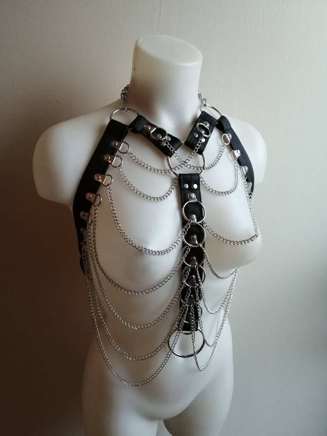 Rib cage chain harness | Etsy