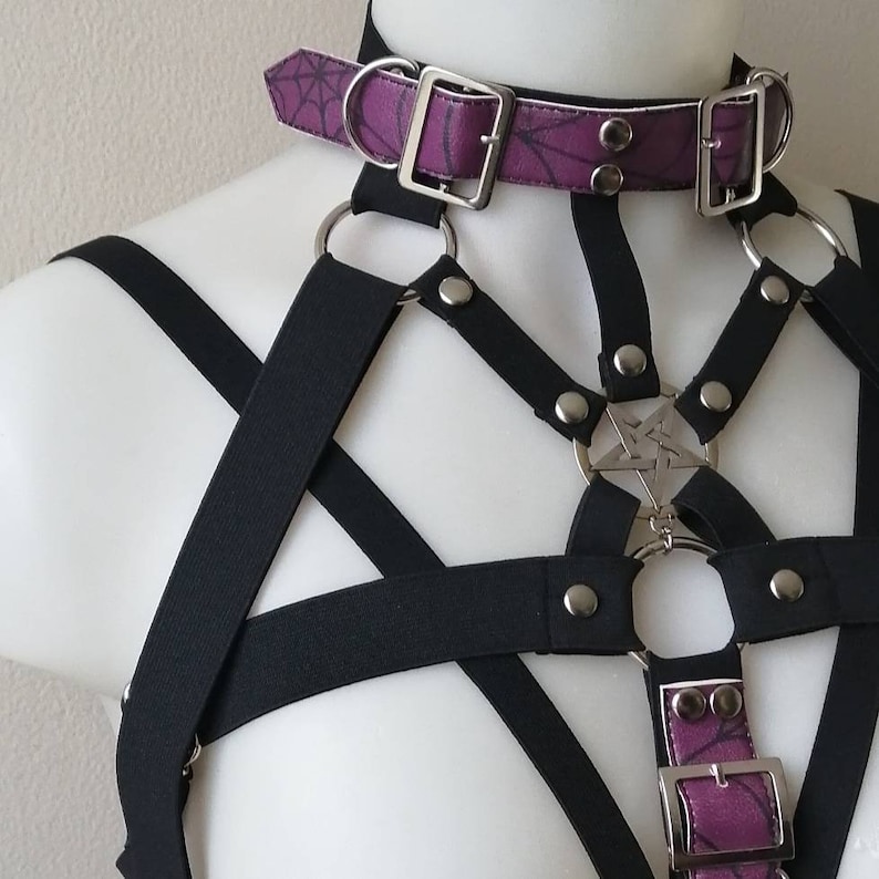 Elastic Harness With Purple Straps | Etsy