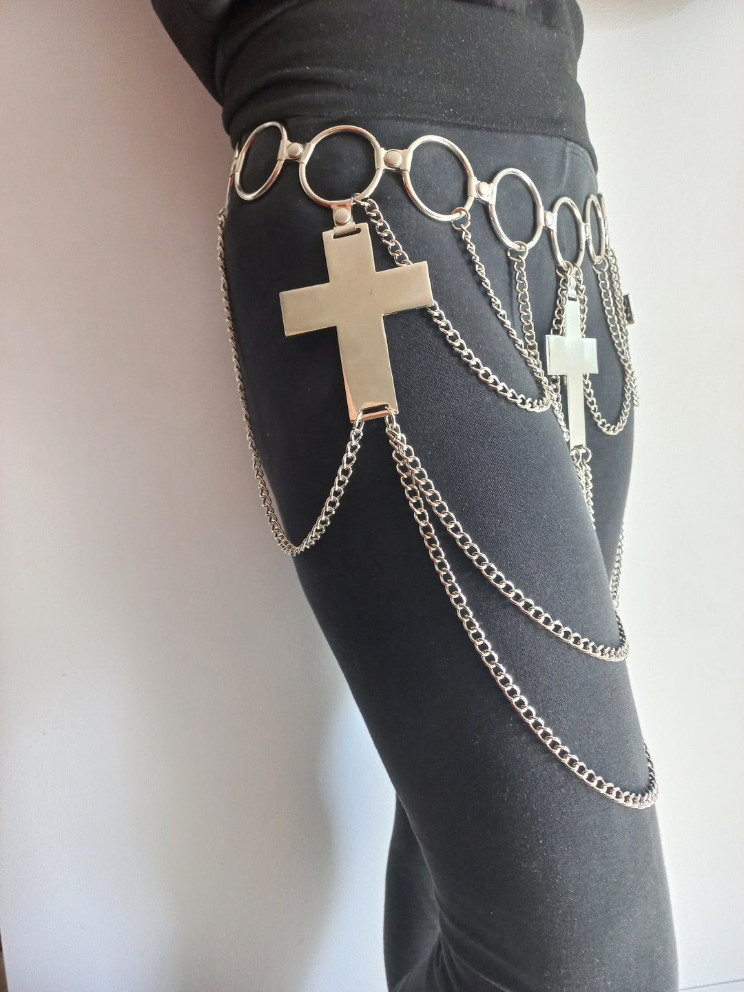 Chain Belt ( Cross,ankh Cross,pentagram,sigil) - Etsy
