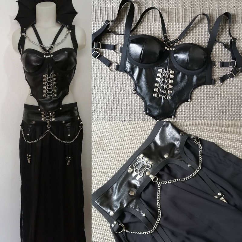 Goth Leather Dress - Etsy