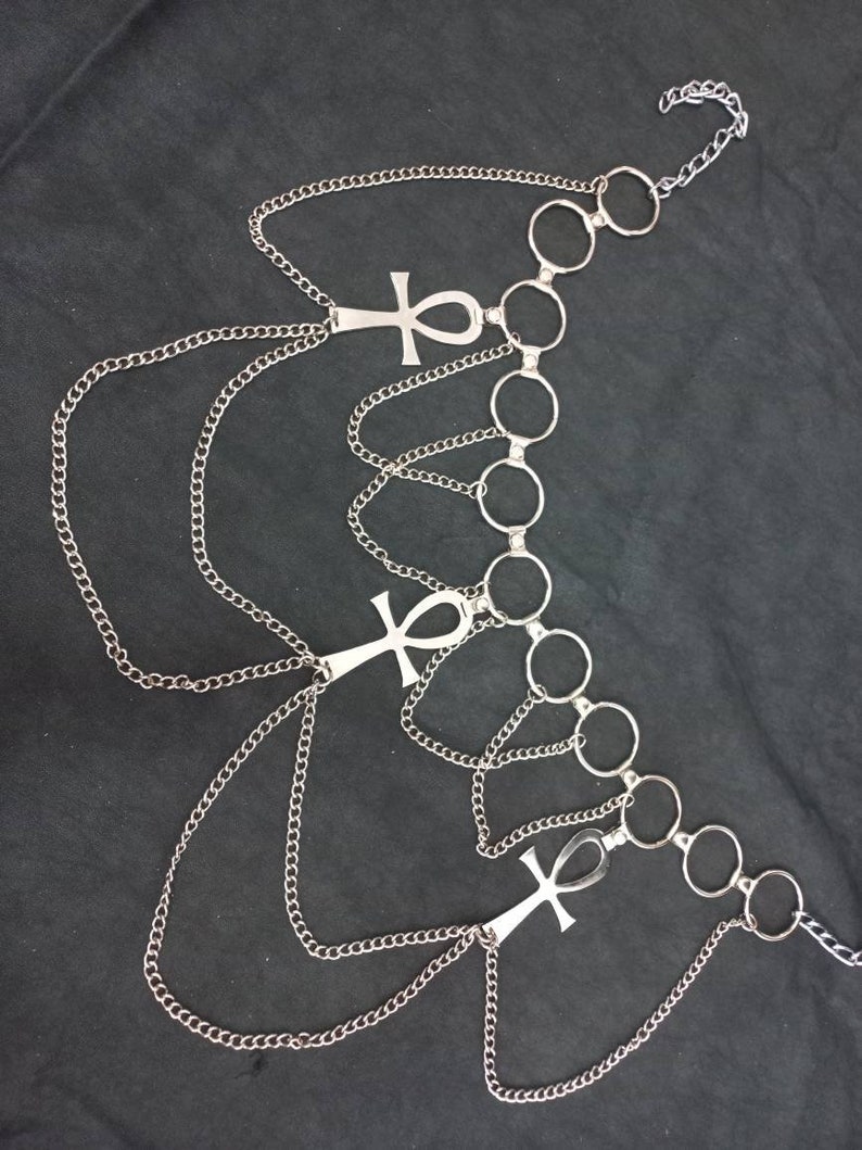 Chain Belt ( Cross,ankh Cross,pentagram,sigil) XS-XXXL - Etsy