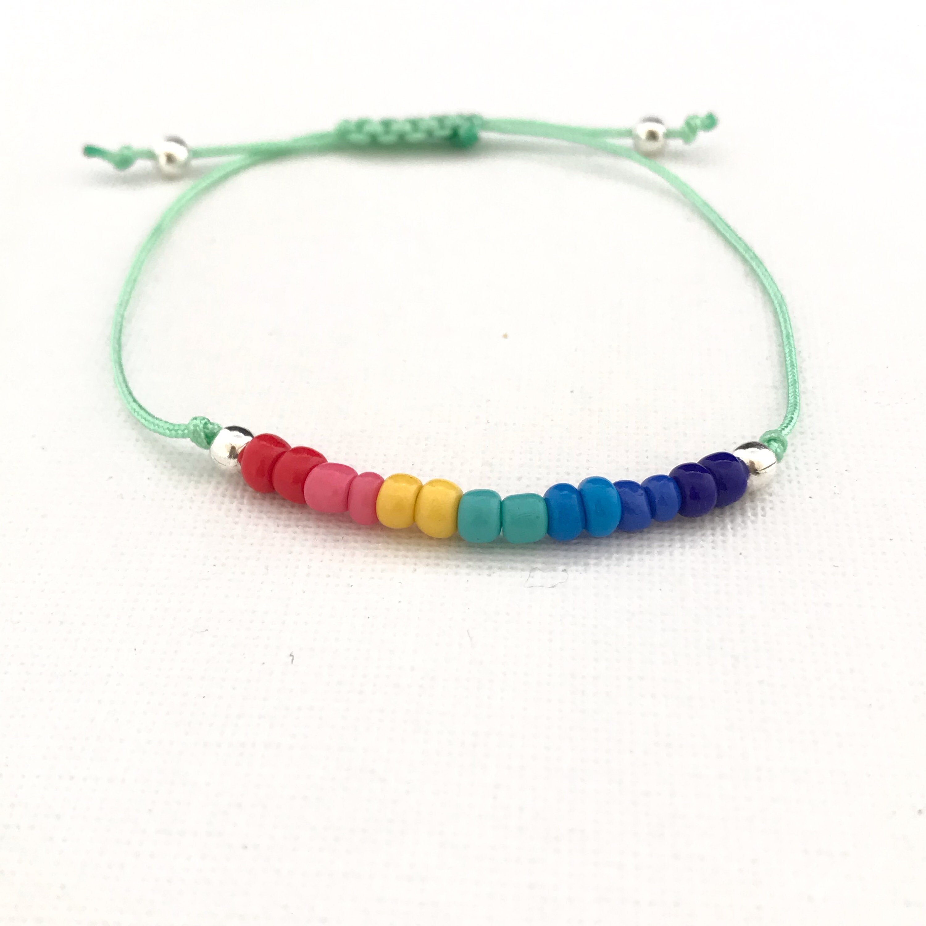 Rainbow bracelet Rainbow Friendship bracelet String | Etsy