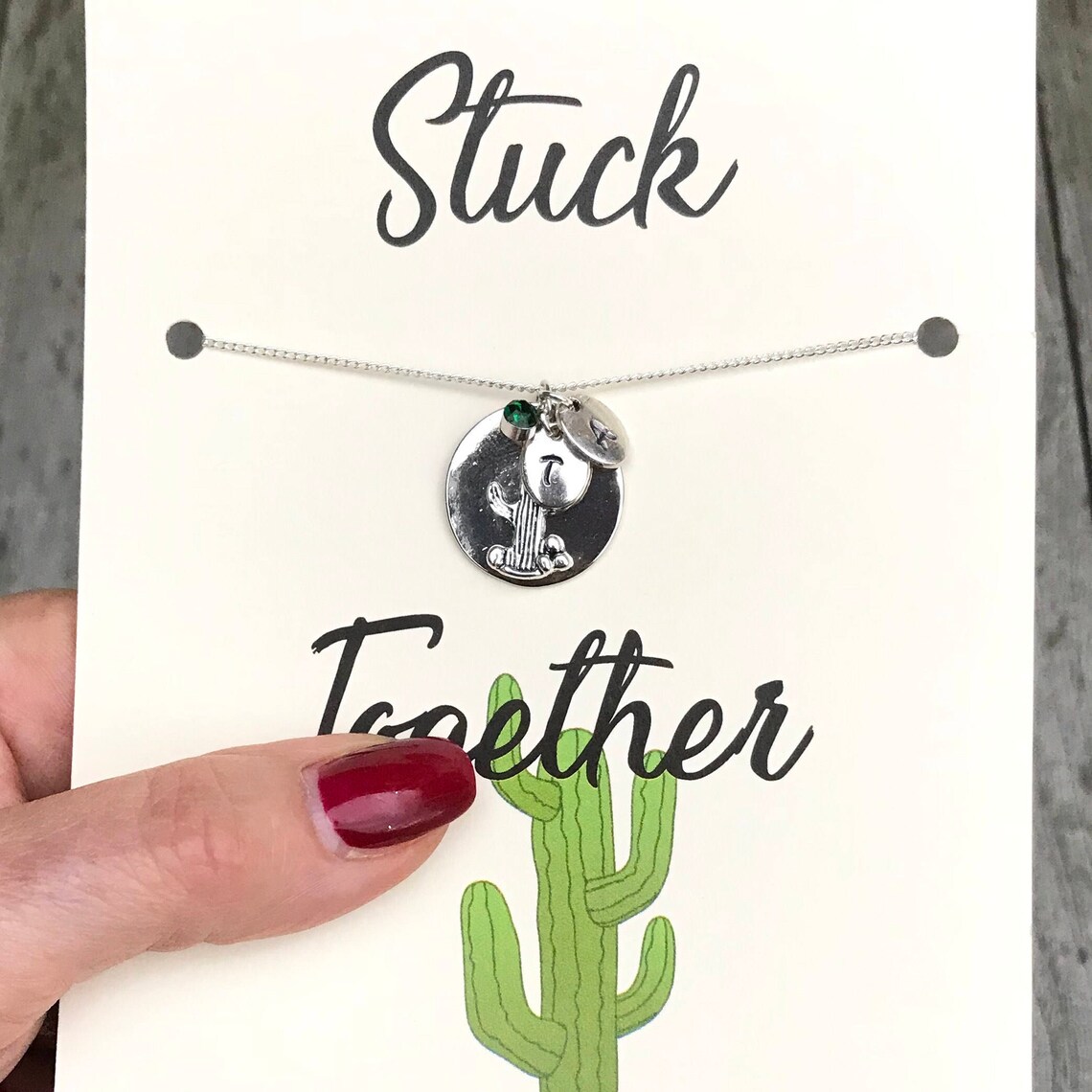 Cactus necklace Cactus jewelry Best friend necklace | Etsy