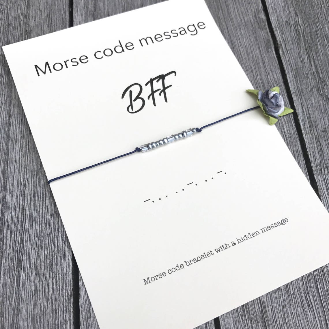 BFF Morse Code Morse Code Bracelet Morse Code Gift Bff - Etsy