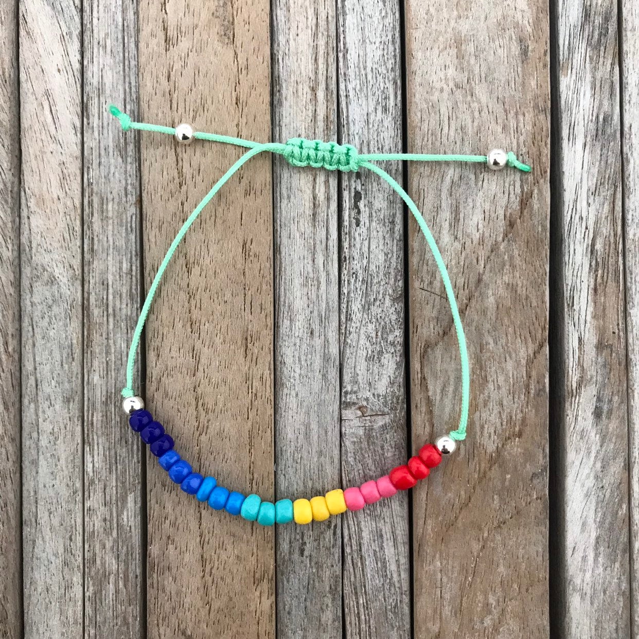 Rainbow bracelet Rainbow Friendship bracelet String | Etsy