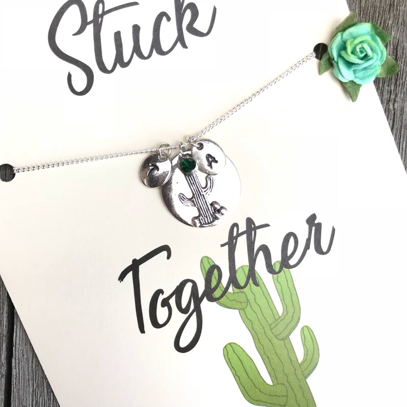 Cactus necklace Cactus jewelry Best friend necklace | Etsy