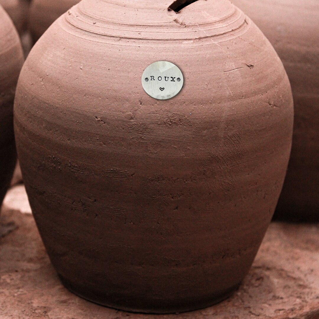 Custom Hand Punched Urn Label Cremation Urn Tags Urn - Etsy