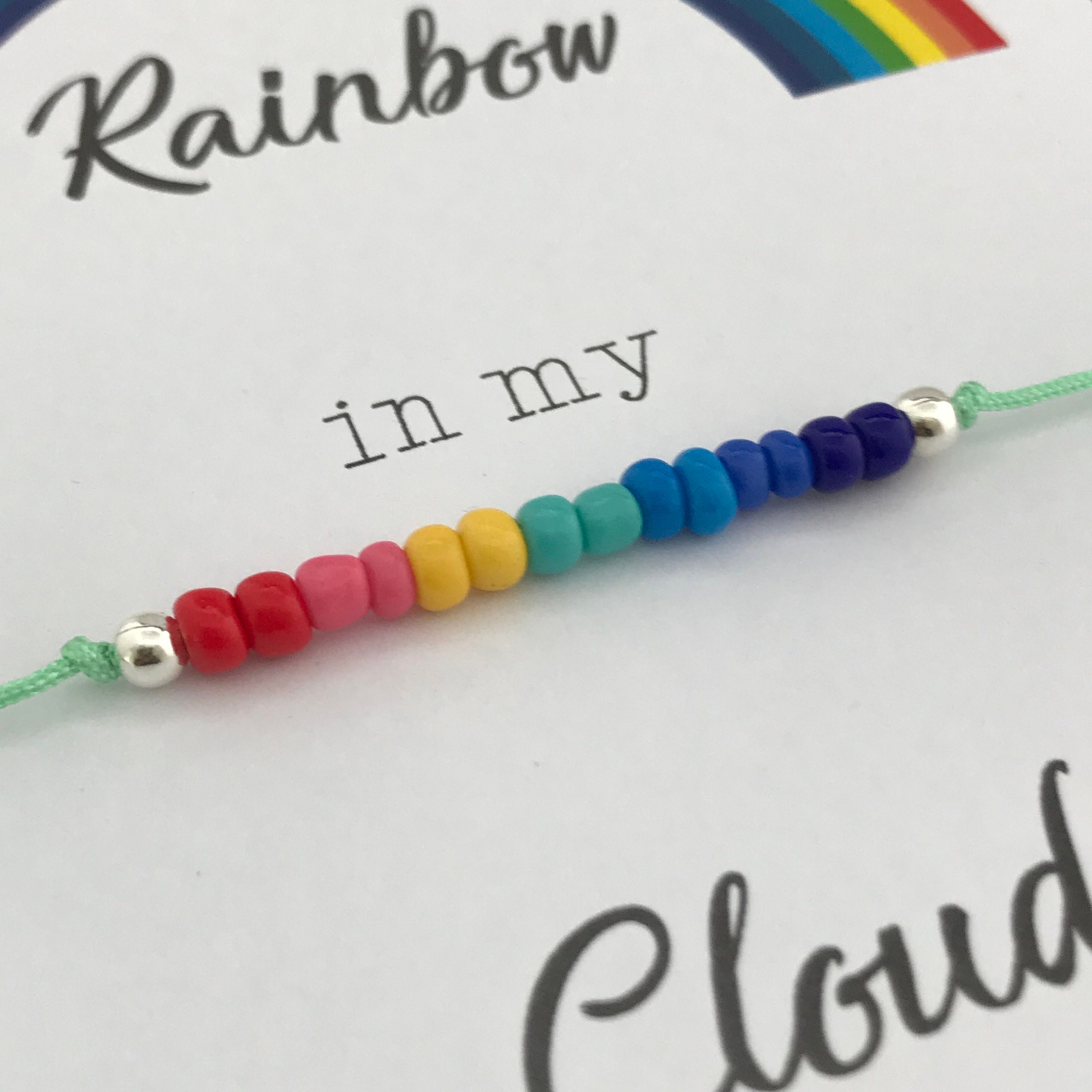 Rainbow bracelet Rainbow Friendship bracelet String | Etsy