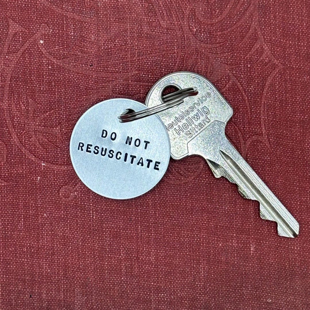 Do Not Resuscitate 30 Mm Aluminium Metal Key Tag Hand Stamped Medal - Etsy