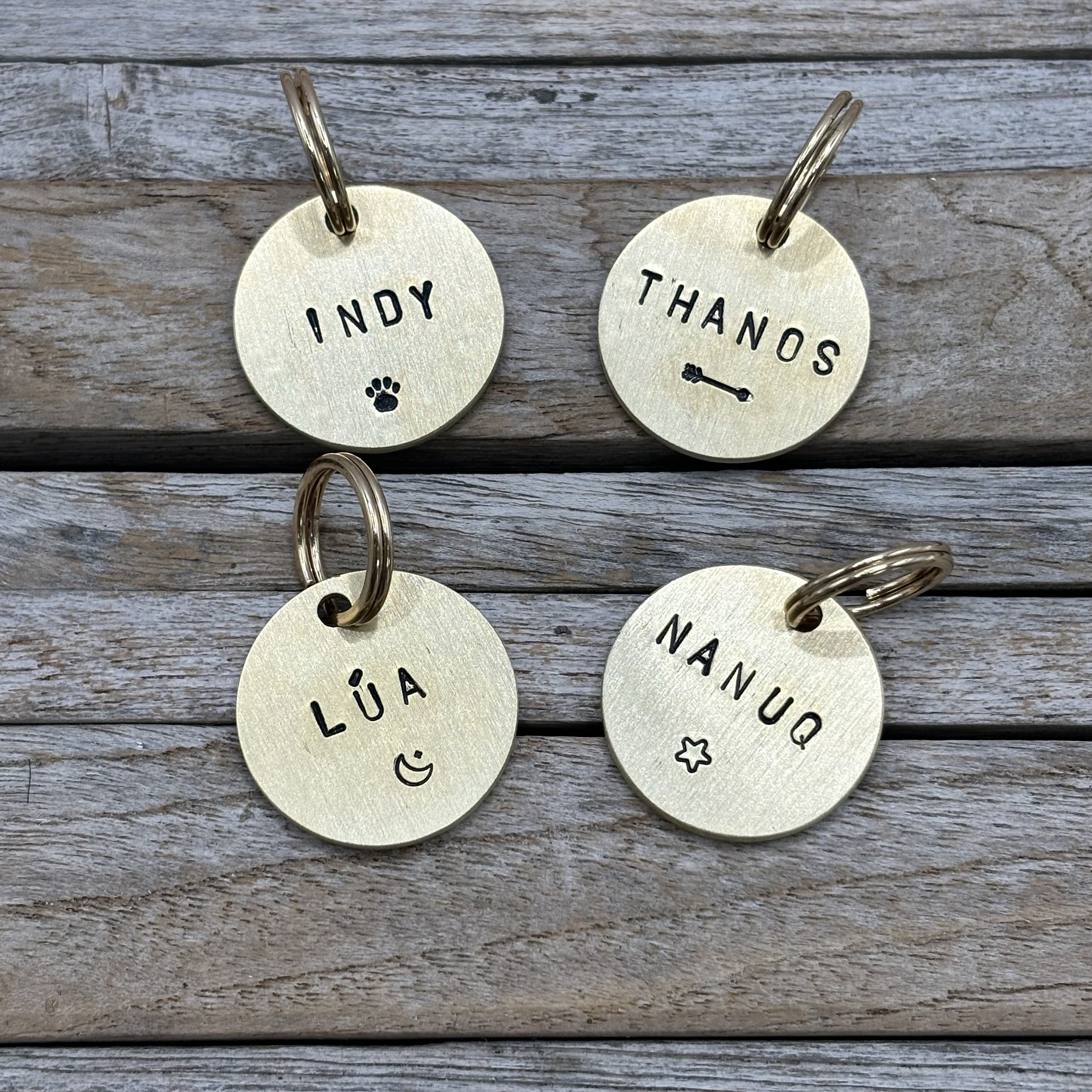 Custom Hand Punched Aluminum Copper Brass Tags, Hand Punched Name Tags ...