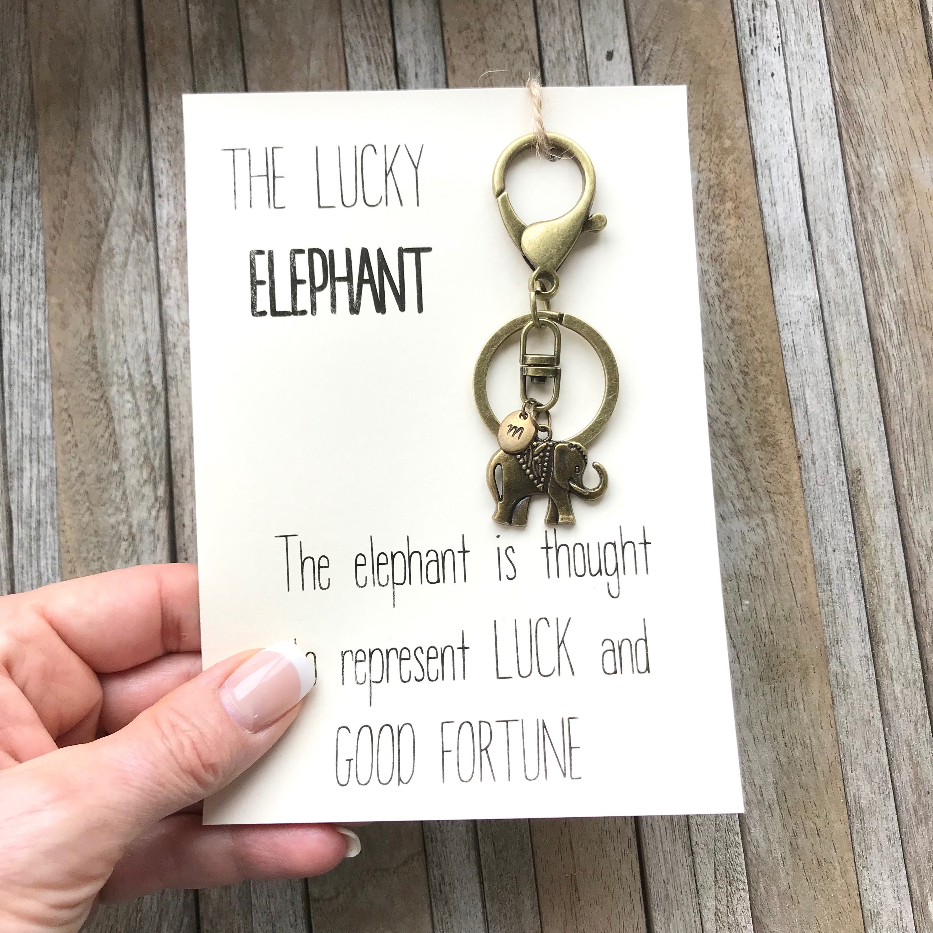 Elephant Keychain Elephant Keyring Good Luck Gift Elephant - Etsy