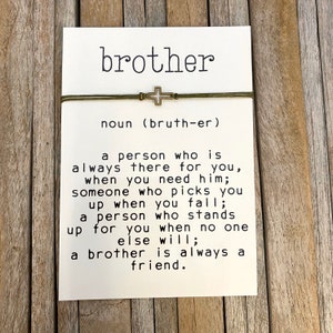 Brother Bracelet, Brother Gift, Mens Cord Bracelet, Big Brother ...