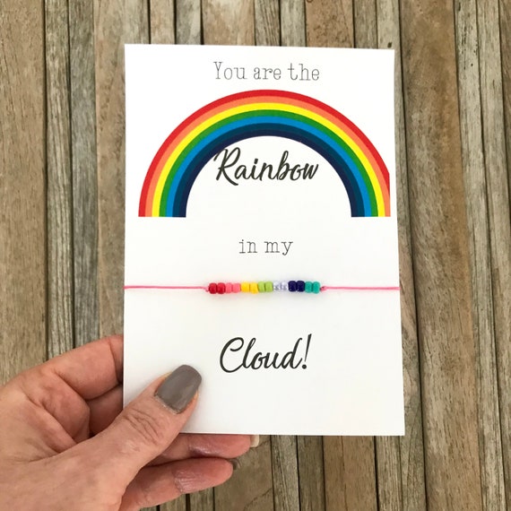 Rainbow bracelet Rainbow Friendship bracelet String | Etsy