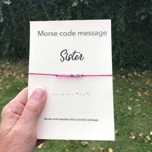Morse Code Sister Bracelet, Seed Bead Bracelet Gift, Morse Code, Sister ...