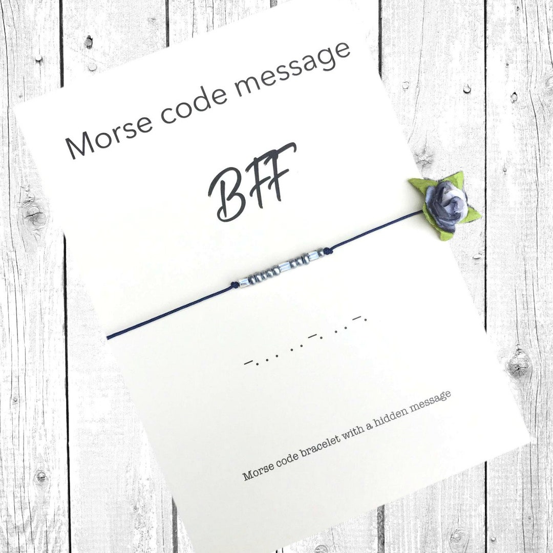 BFF Morse Code, Morse Code Bracelet, Morse Code Gift, Bff Bracelets ...