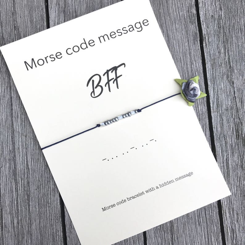BFF Morse Code Morse Code Bracelet Morse Code Gift Bff - Etsy