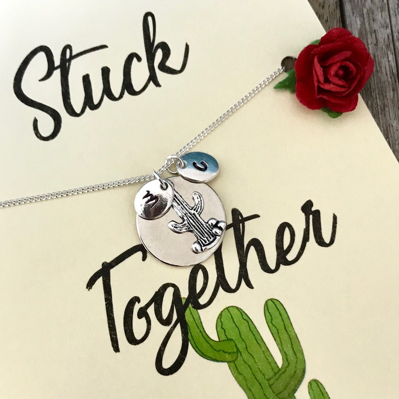 Cactus necklace Cactus jewelry Best friend necklace | Etsy