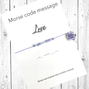 Love Morse Code Bracelet, Morse Code Gift, Love Bracelet, Secret ...
