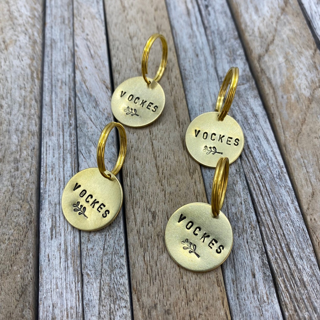 Custom Handmade Vintage Retro Novelty Keychains, Hand Stamped Hand ...