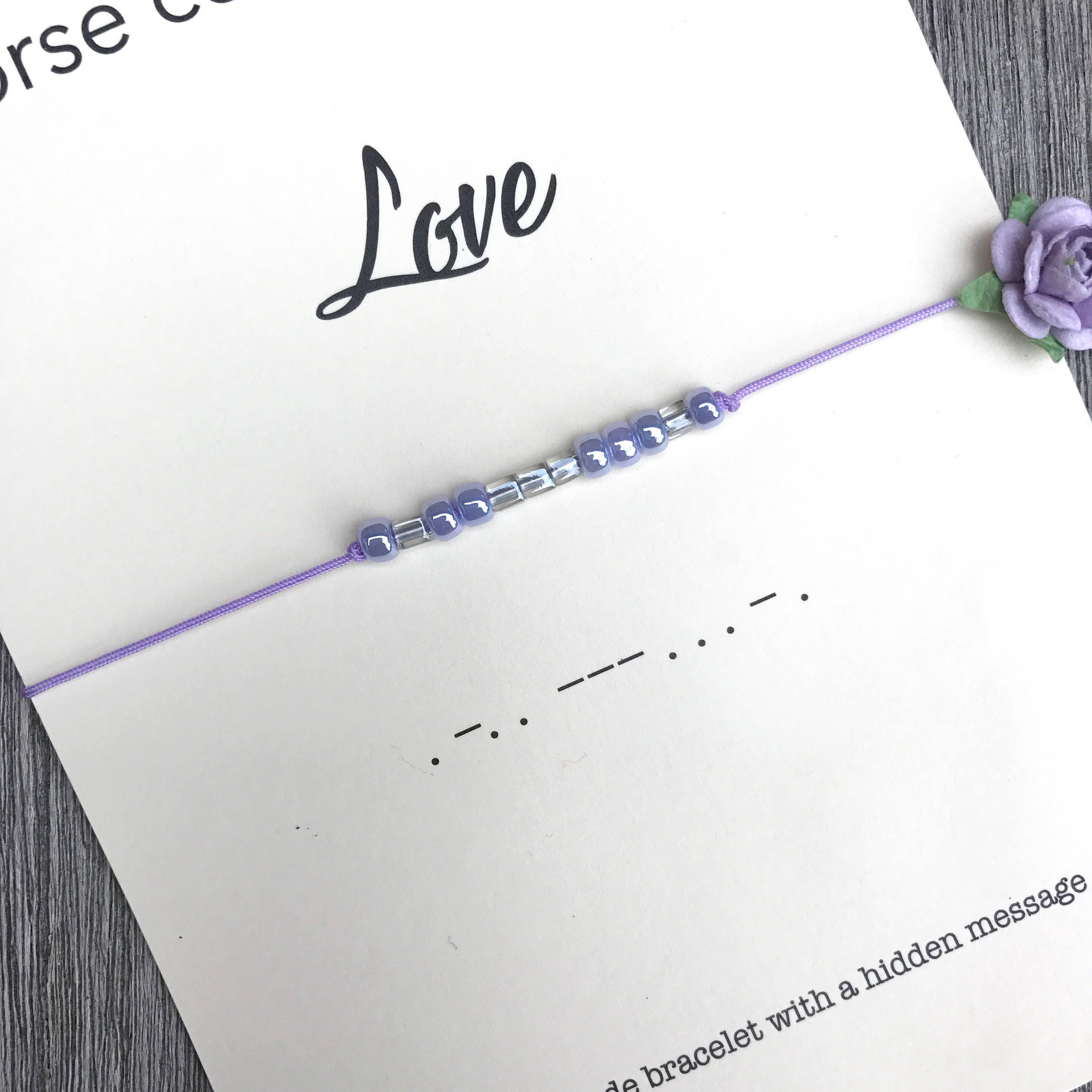 Love morse code bracelet Morse code gift Love Bracelet | Etsy
