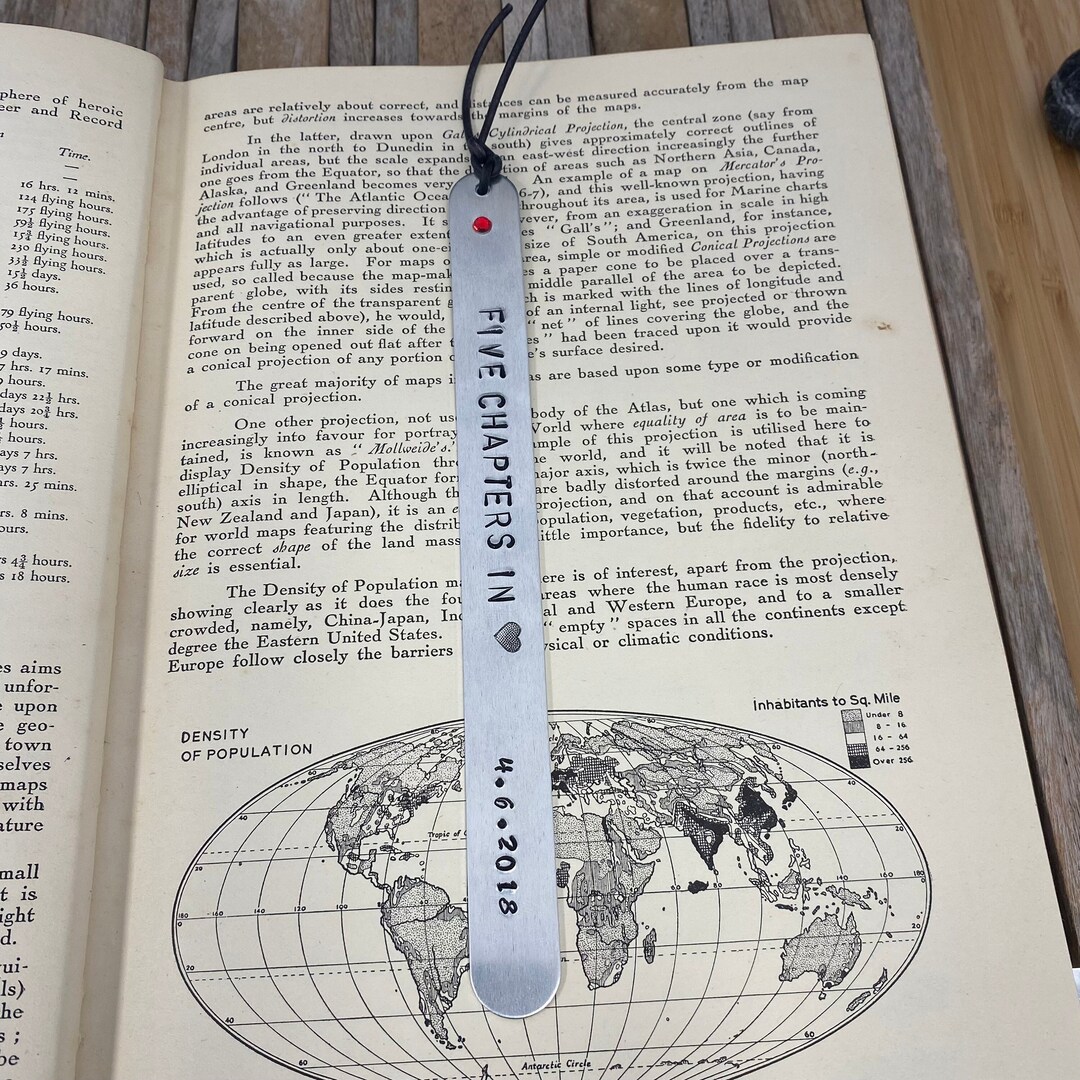 8th Anniversary Bookmark, Tally Mark Bookmarker, Couple Anniversary ...