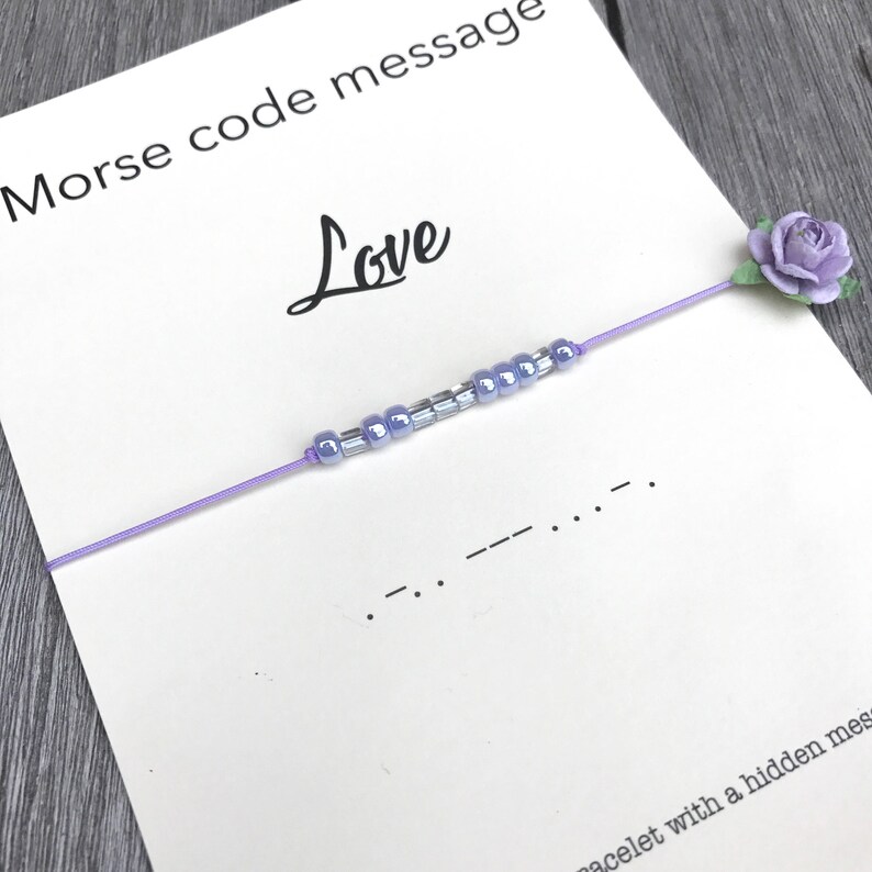 Love Morse Code Bracelet Morse Code Gift Love Bracelet | Etsy