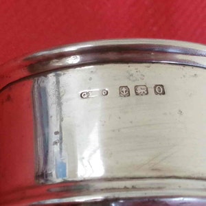 Antique Sterling Silver Oval Condiment Dish With Cobalt Blue Glass ...