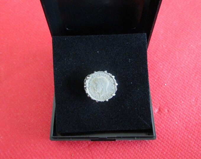 Vintage .925 Silver Coin Ring With 1932 Silver Three Pence - Etsy