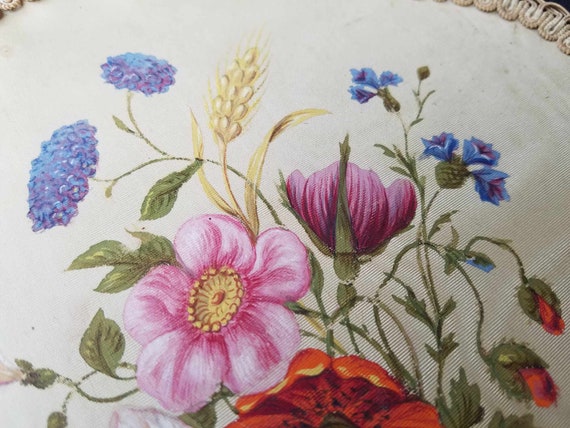 Rare Antique French Hand Fire Screen-Firewall-Face Gu… - Gem