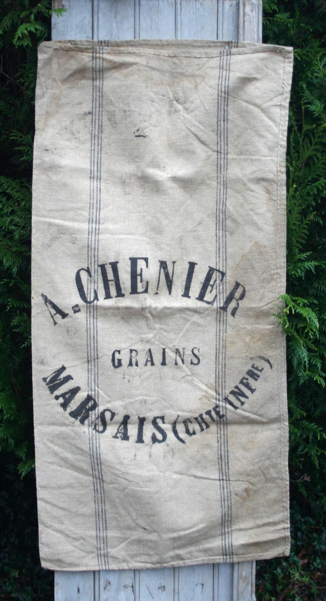Ex Large Vintage French Millers Flour-grain Advertising Hessian-burlap ...